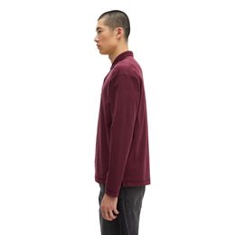 Marc O'Polo MARC O'POLO Herren Langarm-Poloshirt "aus schwerem Bio-Baumwoll-Jersey"schwarz burgundy, Gr. M, unifarben, Obermaterial: 100% Baumwolle, Shirts