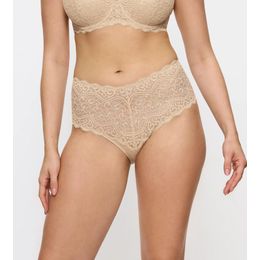 Triumph Damen Slip "Amourette Maxi", Gr. 36, beige, Microfaser, Obermaterial: 83% Polyamid, 17% Elasthan, Unterhosen, Stretch-Spitze