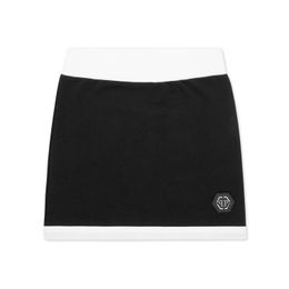 Philipp Plein Damen Minirock "Kurzer Rock", schwarz, Gr. 6, Obermaterial: 95% Baumwolle, 5% Elasthan, R&ouml;cke