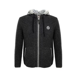 Spieth & Wensky SPIETH & WENSKY Herren Strickjacke "Strickjacke ECHO", grau, Gr. XXL, Obermaterial: 60% Schurwolle WV. 40% Polyester PES., Strickjacken
