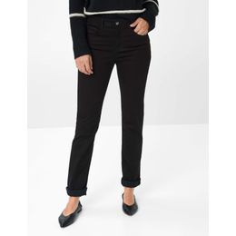 Brax Damen 5-Pocket-Hose "Style CAROLA", schwarz, Gr. 22, Web, 40% Lyocell, 28% Modal, 17% Baumwolle, 12% Elastomultiester, 3% Elasthan, Hosen