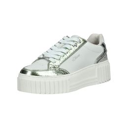 s.Oliver Damen Plateausneaker "s.Oliver Sneaker Lederimitat", Gr. 41, silber, Lederimitat, Schuhe