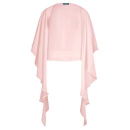 Vera Mont Damen Multifunktionstuch "Damen mit Volant", rosa, festlich, Gr. M, Chiffon, Polyester, Modet&uuml;cher, Nahtf&uuml;hrung