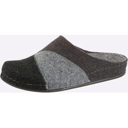 Herren Hausschuh, Gr. 46grau, gemustert, Filz, Schuhe