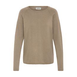 oxmo Damen Strickfleece-Pullover "Strickpullover OXKeana", beige, Gr. XL, Obermaterial: 50% Viskose CV. 28% Polyester PES. 22% Nylon NY., Pullover