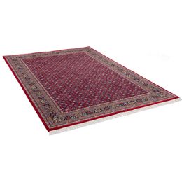 Orientteppich Theko, B:40cm H:12mm L:60cm, rot, Schurwolle, Teppiche, "Benares Herati, handgekn&uuml;pft", reine Wolle, mit Fransen, Wohnzimmer
