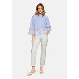 Cartoon Damen Regular-fit-Jeans "Damen mit Lochmuster", wei&szlig;, Gr. 34, Obermaterial: 91% Baumwolle, 6% Elastomultiester, 3% Elasthan, Jeans