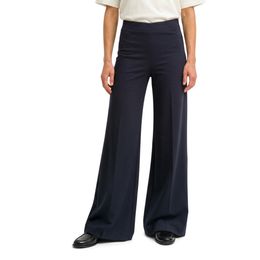 Marc O'Polo MARC O'POLO Damen Chinohose "aus kompaktem Interlockjersey", blau, Gr. 44, unifarben, Twill, Obermaterial: 70% Viskose, 25% Polyamid, 5% Elasthan,