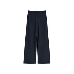 Marc O'Polo MARC O'POLO Damen Chinohose "aus kompaktem Interlockjersey", blau, Gr. 34, unifarben, Twill, Obermaterial: 70% Viskose, 25% Polyamid, 5% Elasthan,