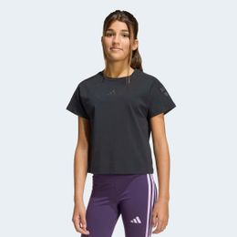 M&auml;dchen T-Shirt "FUTURE ICONS 3-STREIFEN"schwarz, schwarz, Gr. 152, adidas Sportswear, Obermaterial: 93% Baumwolle, 7% Elasthan, Shirts