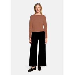BETTY & CO BETTY & CO Damen Kurzarmshirt "Damen mit Rundhalsausschnitt"schwarz braun melange, Gr. XL, Obermaterial: 48% Baumwolle, 47% Modal, 5% Elasthan, Shirts
