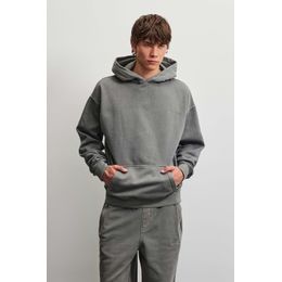 Pegador Herren Kapuzensweatshirt "Logo Oversized Hoodie"vintage grau grau, Gr. XL, unifarben, Sweatware, Obermaterial: 80% Baumwolle, 20% Polyester,
