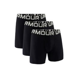 Under Armour Herren Boxershorts "Boxershort UA PERFORMANCE TECH - SOLID 6 IN 3PK 3er Pack", Gr. XL, schwarz, Obermaterial: 90% Polyester PES. 10%