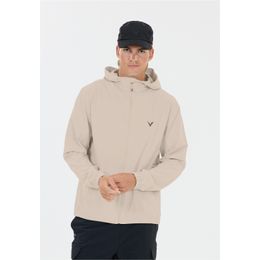 Virtus Herren Laufjacke "Louisi"taupe, Gr. L, bedruckt, 92% Polyester, 8% Elasthan, Jacken, mit 4-Wege Stretch f&uuml;r viel Bewegungsfreiheit
