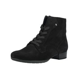 Gabor Damen Schn&uuml;rstiefelette "Gabor Stiefelette Veloursleder", Gr. 38schwarz, Veloursleder, Schuhe