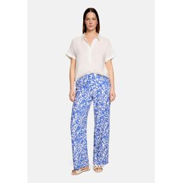 Betty Barclay Damen Leinenhose "Damen mit elastischem Bund", blau, Gr. 46, Leinenmischung, Obermaterial: 55% Leinen, 45% Viskose, Hosen