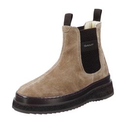 Gant Damen Chelseaboots "Sistown", Gr. 40, beige, Veloursleder, Schuhe, Winterboots, Schlupfboots mit Strecheinsatz und Plateausohle