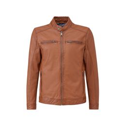 RICANO Herren Bikerjacke "Lederjacke Cedrik", braun, Gr. S, Obermaterial: 100% Lammnappaleder LANA. Futter: 100% Baumwolle CO., Jacken, Handgefertigt