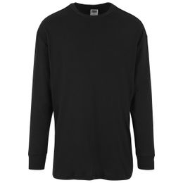 Urban Classics Herren Longsleeve "Urban Classics Herren Organic Boxy Rib Longsleeve", schwarz, Gr. XXL, unifarben, 95% Baumwolle, 5% Elasthan, Shirts