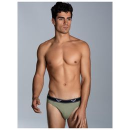 TRIGEMA Herren Slip "TRIGEMA Sportslip im Doppelpack", Gr. XL, gr&uuml;n, 95% Baumwolle, 5% Elastan, Unterhosen