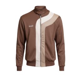 DEF Herren Trainingsjacke "DEF DWD Tapioca &Uuml;bergangsjacken", braun, Gr. M, gestreift, 100% Polyester, Jacken