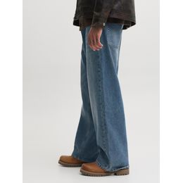Jack & Jones JACK & JONES Herren Bootcut-Jeans "JJIDAVE JJCLASSIC", blau, Gr. 33, Abriebeffekte, Denim/Jeans, Obermaterial: 100% Baumwolle, Jeans, Baumwolle,