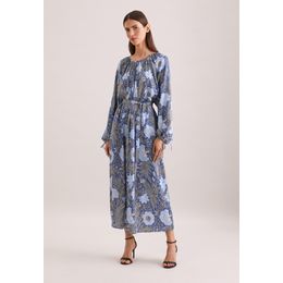 Seidensticker Damen Sommerkleid, blau, Gr. 36, bedruckt, 100% Viskose, Kleider, 1/1 Rundhals Druck