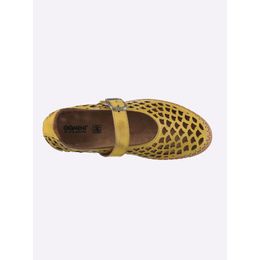 Gemini Damen Slipper, Gr. 40gelb, Glattleder, Schuhe