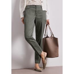 Street One Damen Chinohose, gr&uuml;n, Gr. 46, unifarben, Web, 97% Baumwolle, 3% Elasthan, Hosen, soft