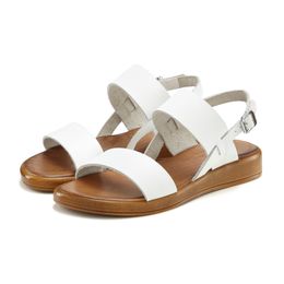 Lascana Damen Sandale "Sommerschuh, Riemchensandale, offener Schuh", Gr. 36wei&szlig;, wei&szlig;, Obermaterial: 100% Rindsleder. Decksohle: 100% Rindsleder.