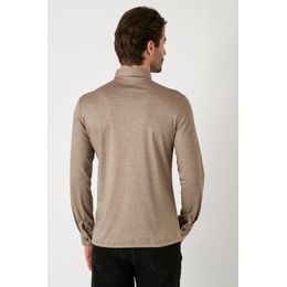 DESOTO Herren Langarm-Poloshirt "Jerseypolo Essential Kent langarm"light braun piqu&eacute;, Gr. XXXL, Piqu&eacute;, Obermaterial: 100% Baumwolle, Shirts,