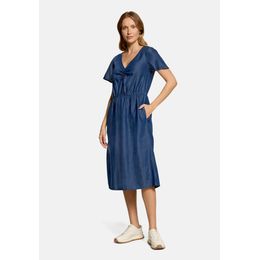 Cartoon Damen Druckkleid "Damen mit Fl&uuml;gel&auml;rmeln", blau, Gr. 34, Obermaterial: 83% Lyocell, 17% Baumwolle, Kleider