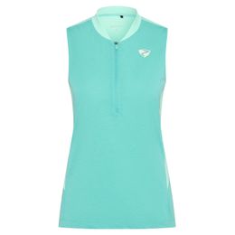 Ziener Damen Radtrikot "NIKOLETTA-Z", blau, Gr. 48, Obermaterial: 85% Polyester, 15% Baumwolle. Obermaterial 2: 86% Polyester, 14% Baumwolle, Trikots