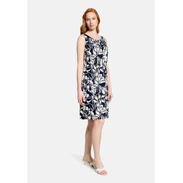 Betty Barclay Damen Sommerkleid "Damen mit Rundhalsausschnitt"dunkelblau, wei&szlig;, Gr. 38, Obermaterial: 95% Viskose, 5% Elasthan, Kleider