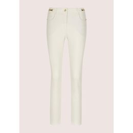 Madeleine Mode MADELEINE Damen Regular-fit-Jeans "Jeans Lange Slim Fit Stretch-Jeans", wei&szlig;, Modern, Gr. 36, Obermaterial: 98% Baumwolle CO. 2% Elasthan EL., Jeans