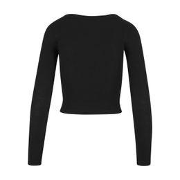 Urban Classics Damen Longsleeve "Urban Classics Ladies Rib Jersey Wide Neck Longsleeve"schwarz, Gr. XXXL, unifarben, 95% Baumwolle, 5% Elasthan,