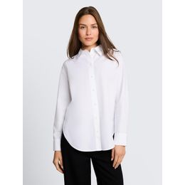 Tom Tailor Damen Hemdbluse "Loose", wei&szlig;, Gr. 42, Obermaterial: 50% Baumwolle, 50% Lyocell, Blusen, mit Manschetten