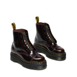Dr. Martens Damen Schn&uuml;rboots "Sinclair Gemilltes Nappaleder Plateaustiefel", Gr. 37, braun, Lackleder, Schuhe, Plateauboots, Chunky Boot mit