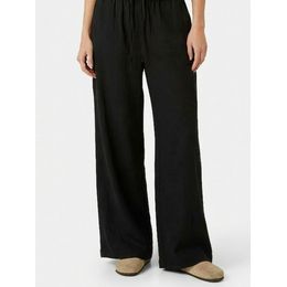 ITS MAY Damen Chinohose "ITS MAY Trouser Luna", schwarz, Gr. S, Obermaterial: 50% Leinen, 50% Baumwolle, Hosen