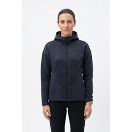 Jack Wolfskin Damen Fleecejacke "MOGARI HOODED FZ W", blau, Gr. M, Strukturmuster, unifarben, Fleece, Obermaterial: 95% Polyester, 5% Elasthan.