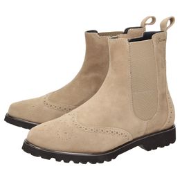 Sioux Damen Stiefelette "Meredith-751-H", Gr. 39, beige, Obermaterial: 100% Lammveloursleder LAVL. 100% Gummi rubber., Schuhe