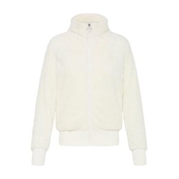 oxmo Damen Sweatjacke "Bomberjacke OXAnneka", wei&szlig;, Gr. L, Obermaterial: 100% Polyester PES., Jacken
