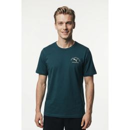 Puma Herren T-Shirt "CLASS GRAPHIC TEE", blau, Gr. XXL, unifarben, Jersey, Obermaterial: 100% Baumwolle, Shirts, Regular Fit Passform, Kurzarmdesign,