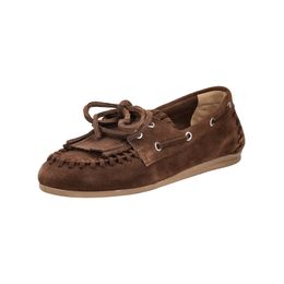 Pavement Damen Bootsschuh "Pavement Halbschuhe Veloursleder", Gr. 38, braun, Veloursleder, Schuhe