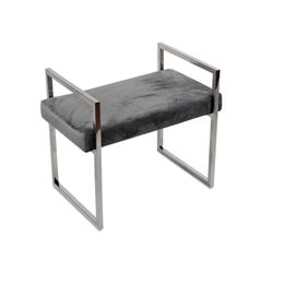formano Hocker Edelstahl mit Samtpolster