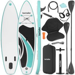 TecTake&reg; Stand Up Paddle Board, aus Drop-Stitch-Material, verstellbares Doppelpaddel, Belastbarkeit 200 kg, inklusive Kajak-Sitz