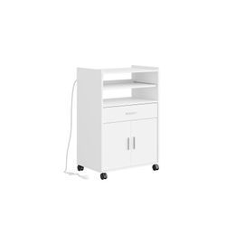 sobuy K&uuml;chenwagen mit 1 Schublade Wei&szlig; 61x40x92cm Modern