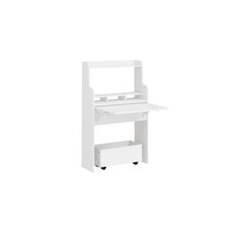 sobuy Wandklapptisch mit 1 Schublade Wei&szlig; 61x25x100cm Modern