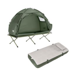 sobuy Campingzelt mit 1 T&uuml;r Dunkelgr&uuml;n 193x86x160cm Funktional