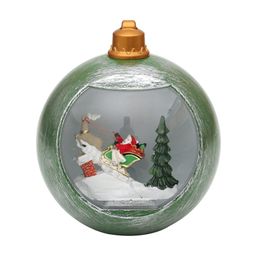 SIGRO LED Kugel Santa im Rentierschlitten